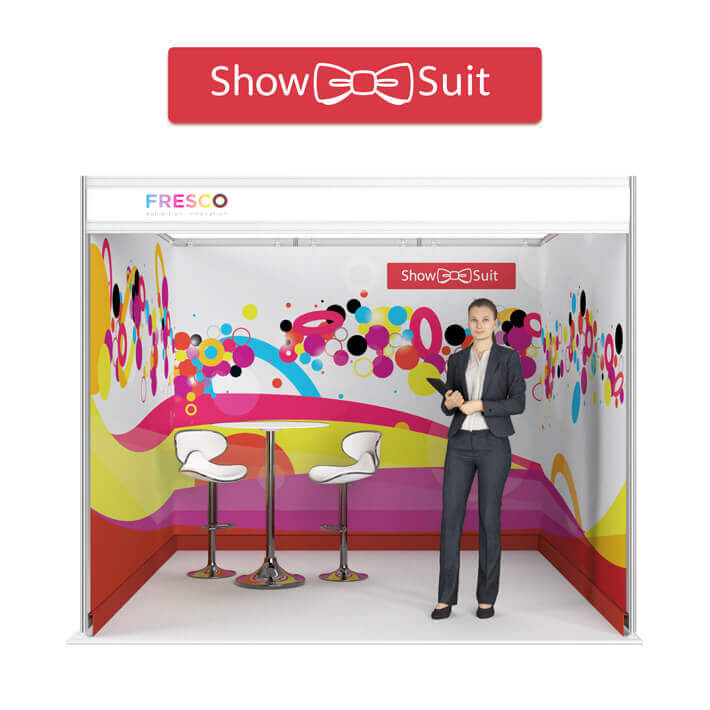 Shell scheme graphics. Instant prices for your booth on 4 systems | Fresco